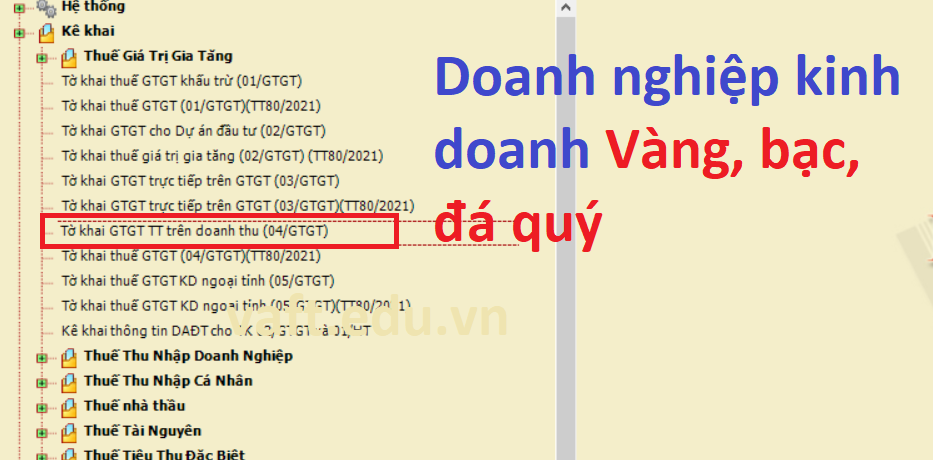 cách lập tờ khai thuế gtgt mẫu 04 trực tiếp;